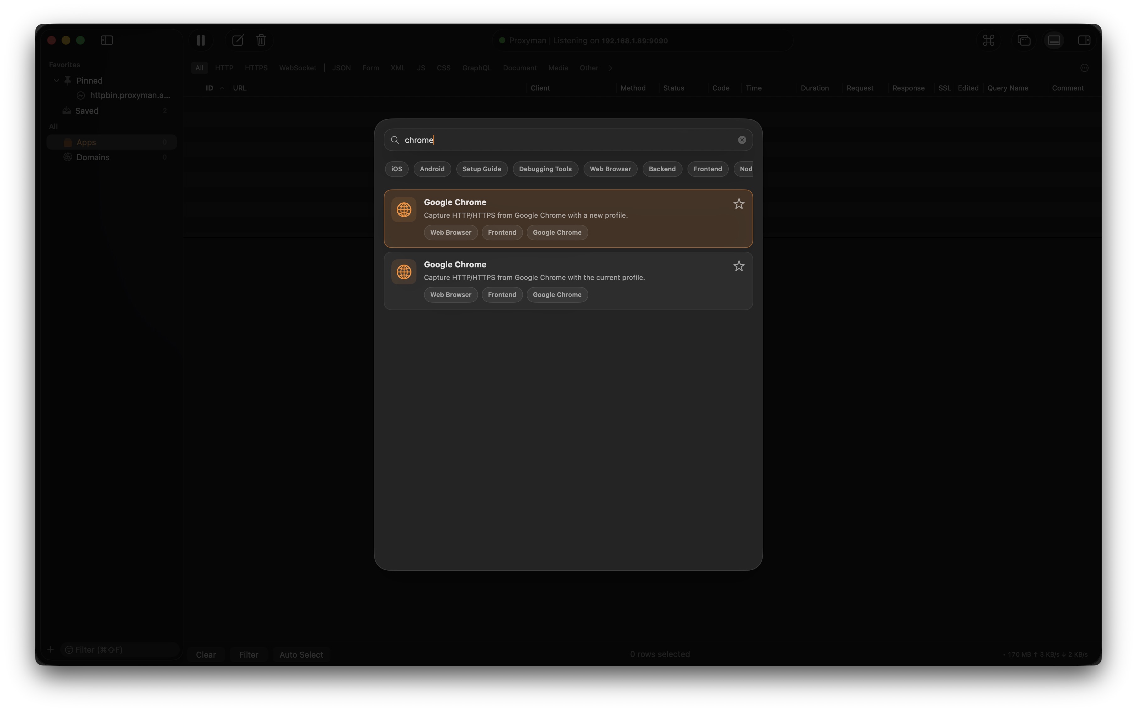 How to capture HTTP localhost traffic from Google Chrome (localhost:3000) · Proxyman